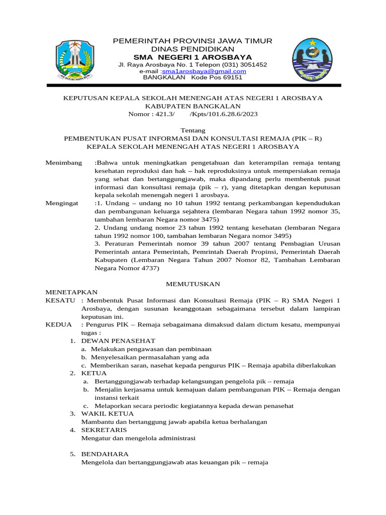 revisiSK PIK-R 2023 | PDF