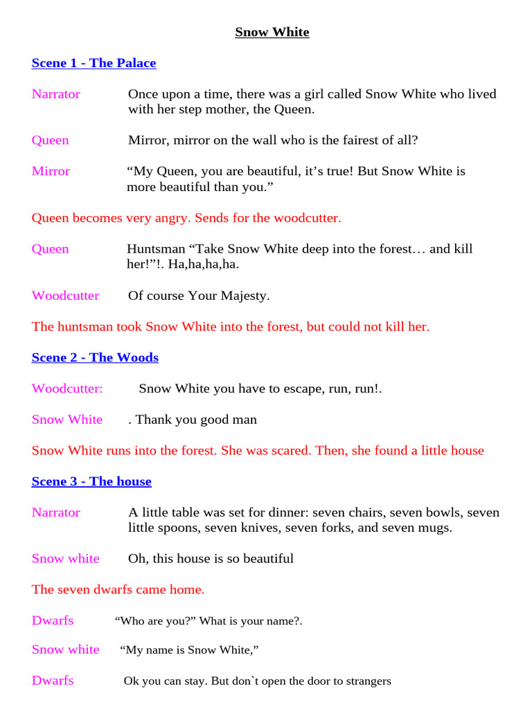 Snow White PLAY FINAL | PDF