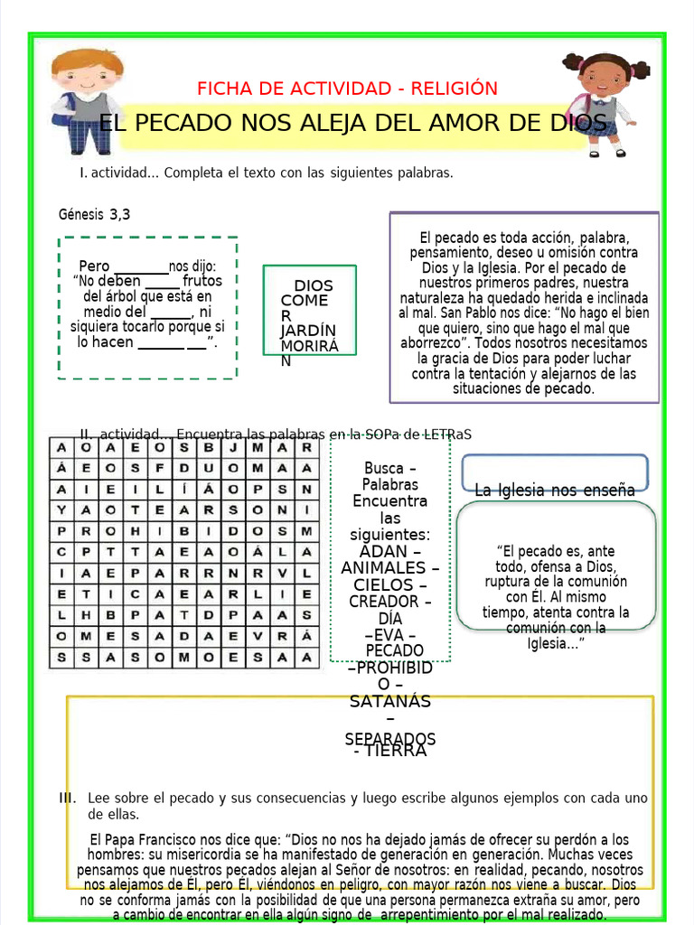 Ficha de Religion | PDF