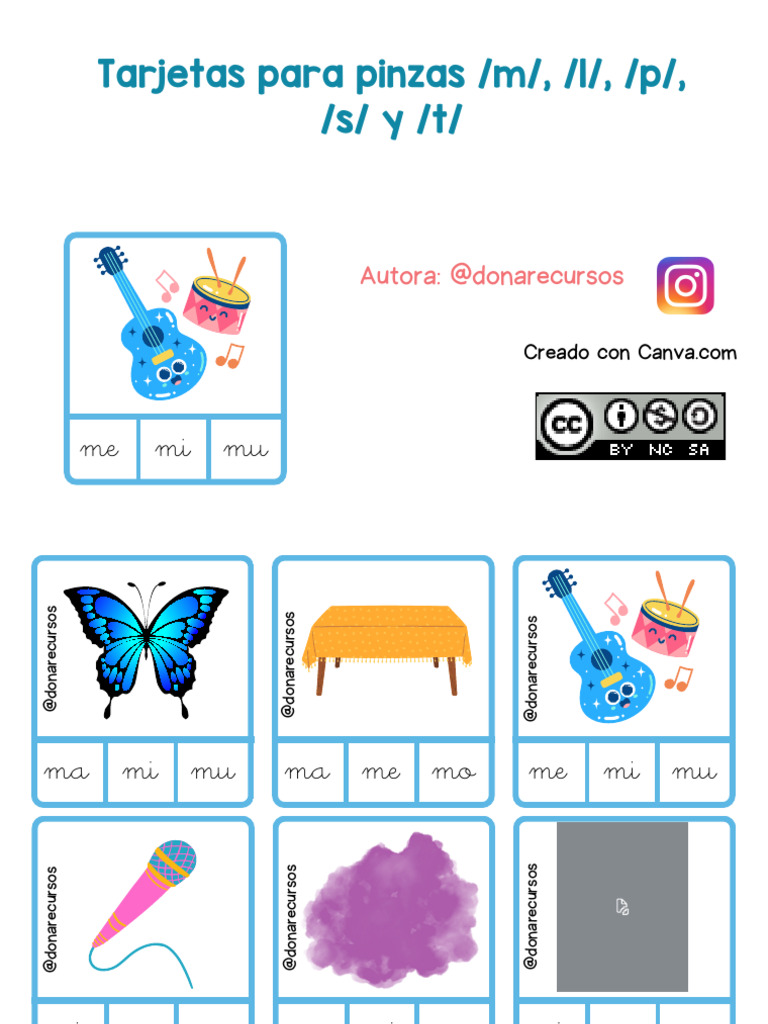 Tarjetas Silabario | PDF