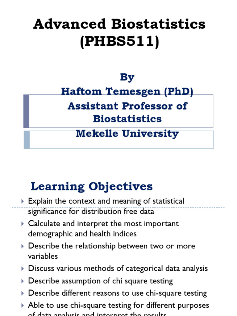 Lecture 1 - Introduction To Biostatistics Dec - 2 - 2016 | PDF ...