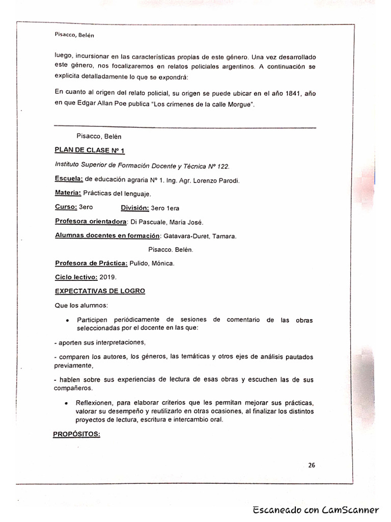 Modelo Plan de Clases 2 | PDF