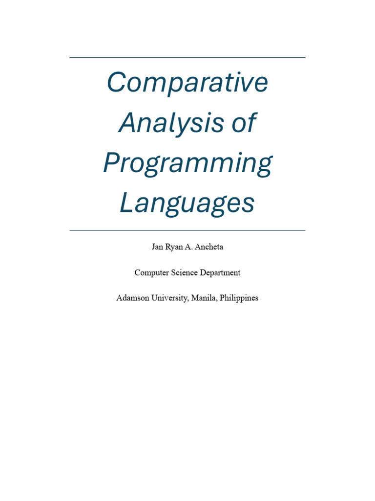 Ancheta Comparative Analysis | PDF