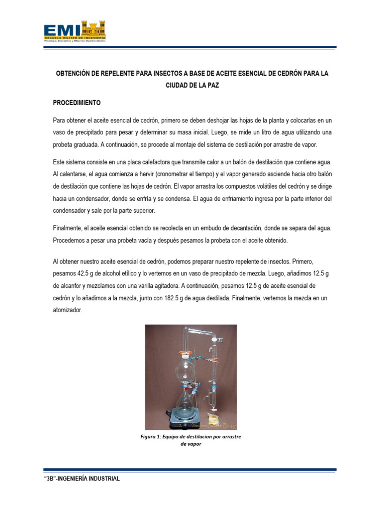 Repelente de Cedrón: Guía de Producción | PDF | Ciencia y matemáticas | Tecnología