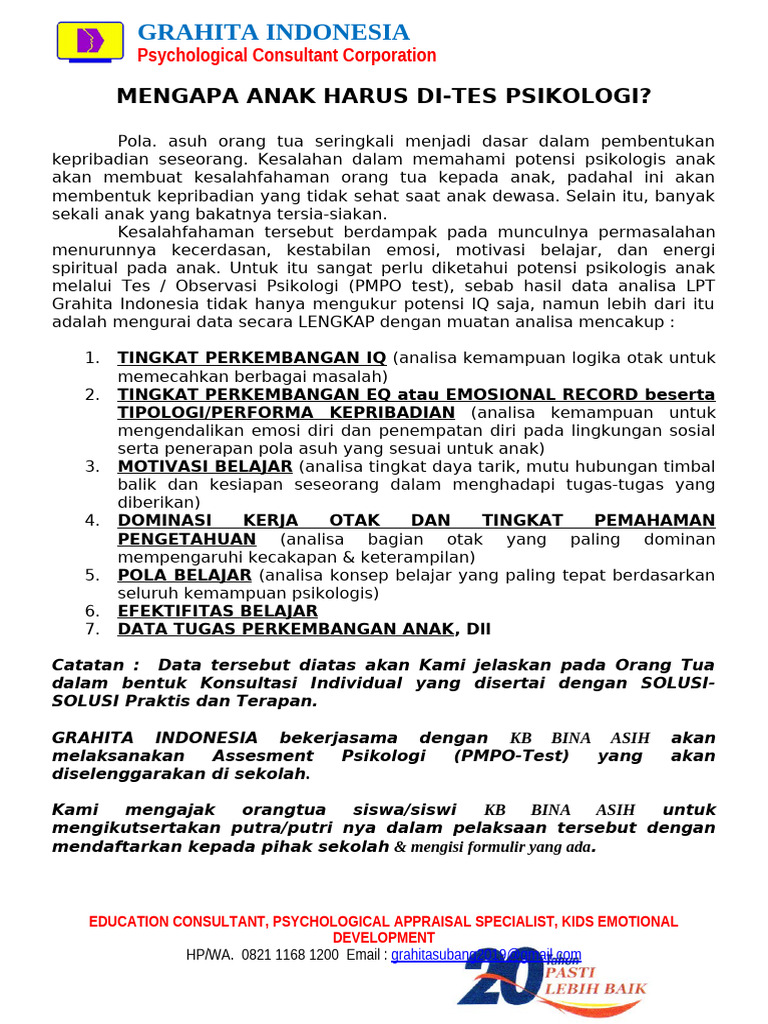 Brosur KB Bina Asih | PDF