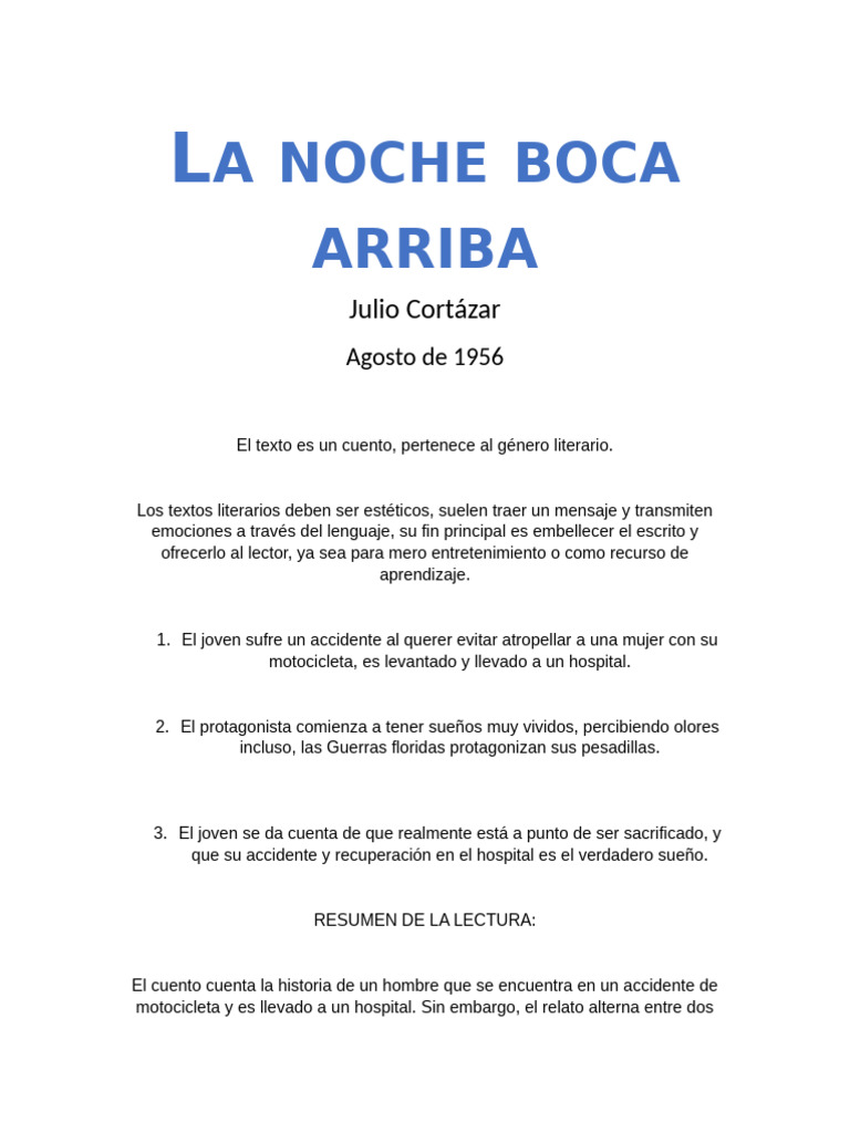 Noche Boca Arriba - M02S2AI3 | PDF