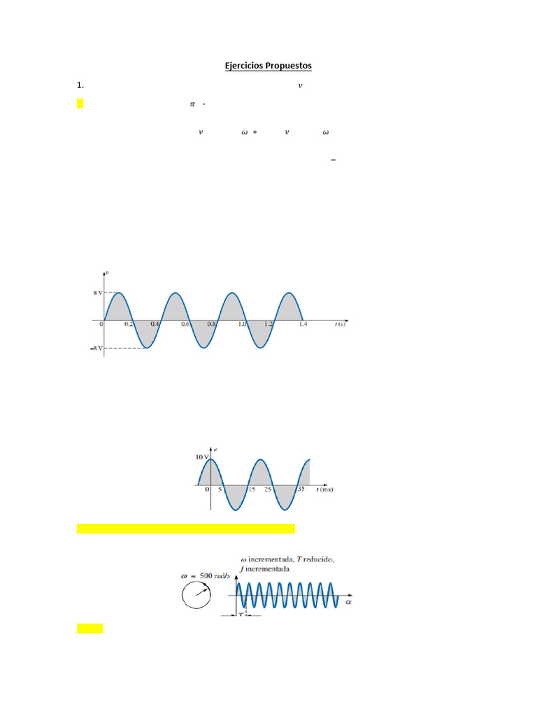 Hoja Taller Senoide y Fasores S1 | PDF