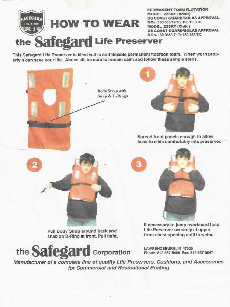 How To Don Life Jacket | PDF