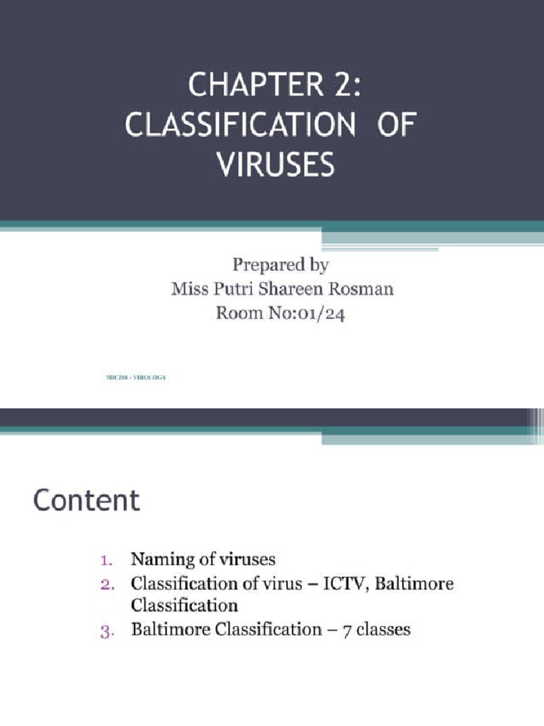 Nomenclature and Classification of Viruses | PDF