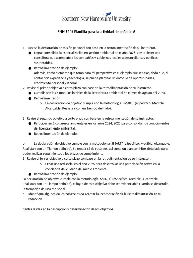 SNHU 107 Module Six Activity Template | PDF SNHU 107 Module Six Activity Template | PDF