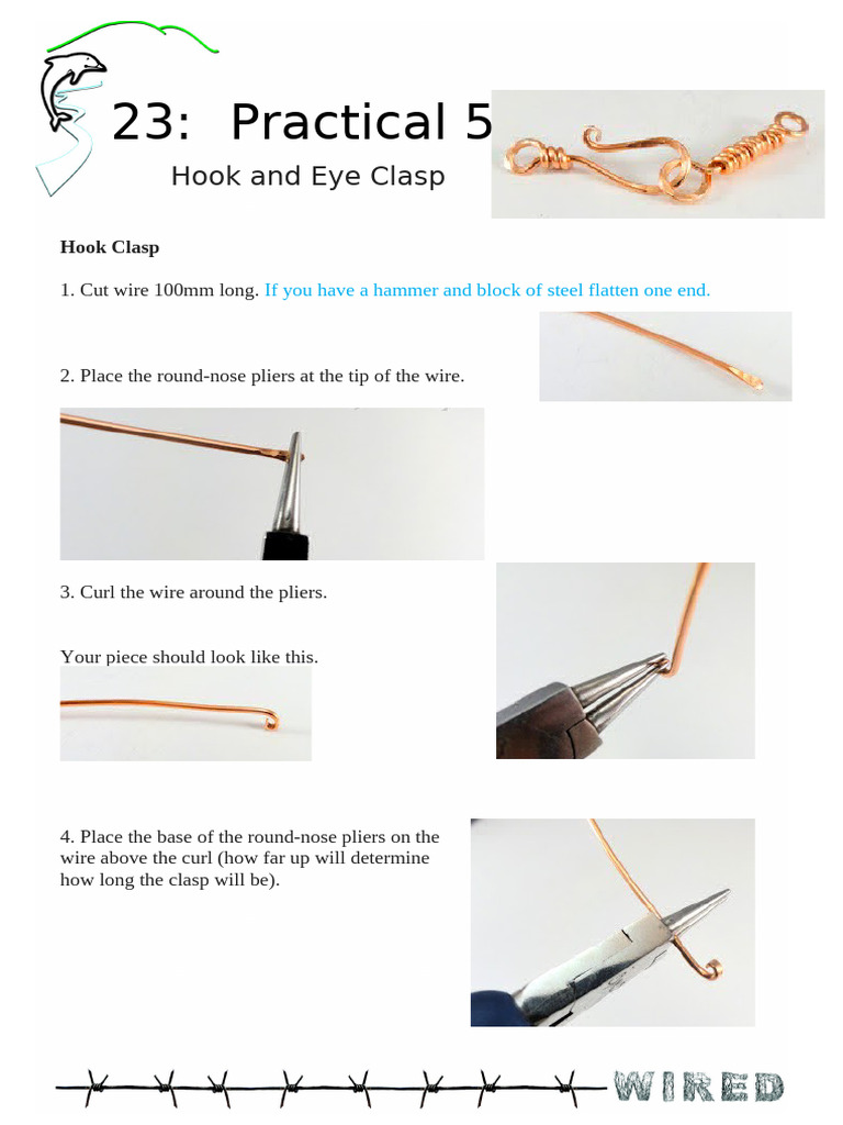 23 Wired Prac 6 Hook and Eye Clasp | PDF