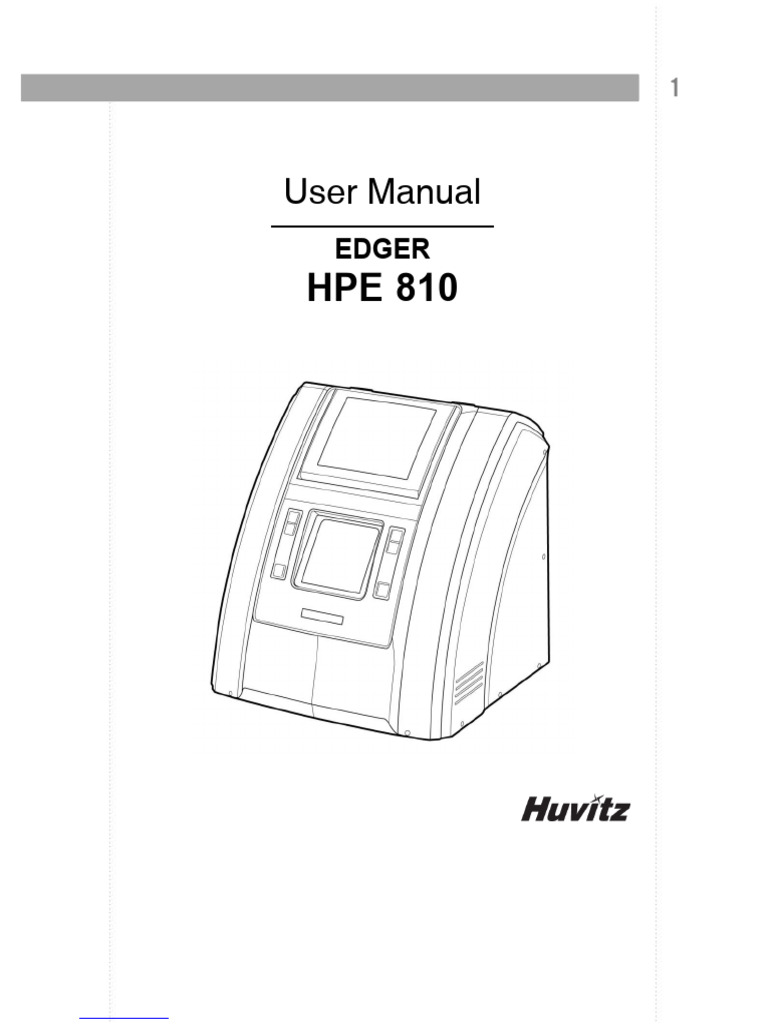 Huvitz HPE-810 User Manual | PDF