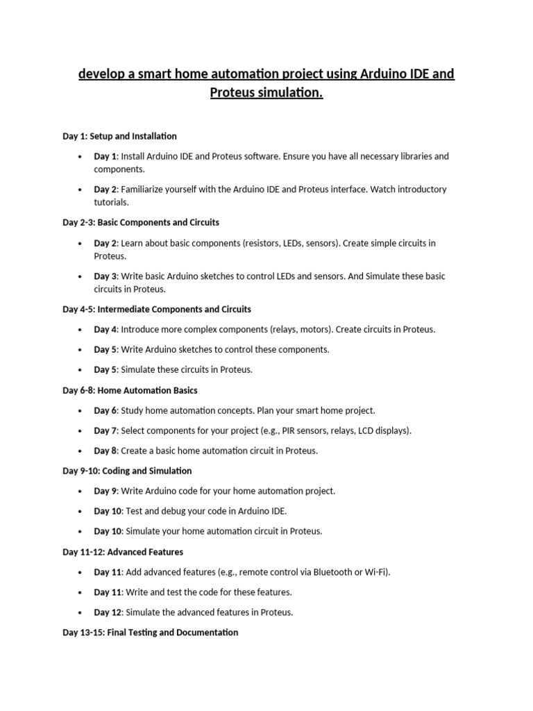 Smart Home Automation Project Using Arduino Ide And Proteus Simulation Pdf