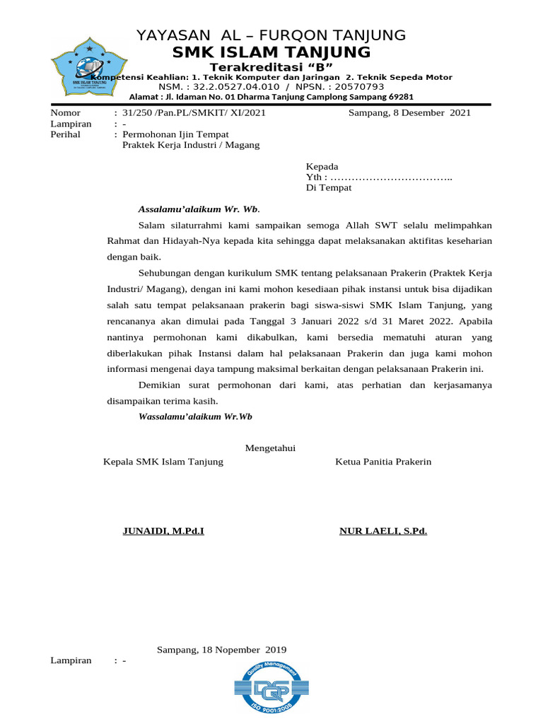 Surat Masuk Pdf