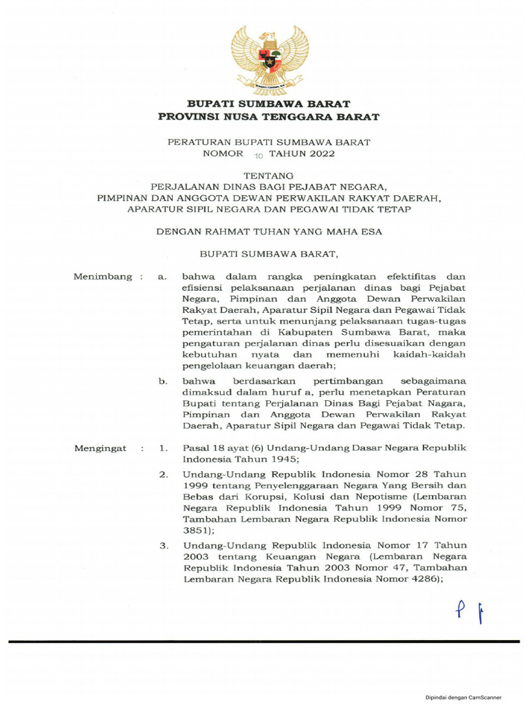 Perbup SPPD No. 10 Tahun 2022 | PDF Perbup SPPD No. 10 Tahun 2022 | PDF