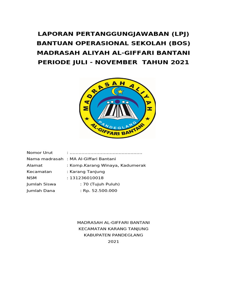 Cover LPJ Tahap 1 | PDF