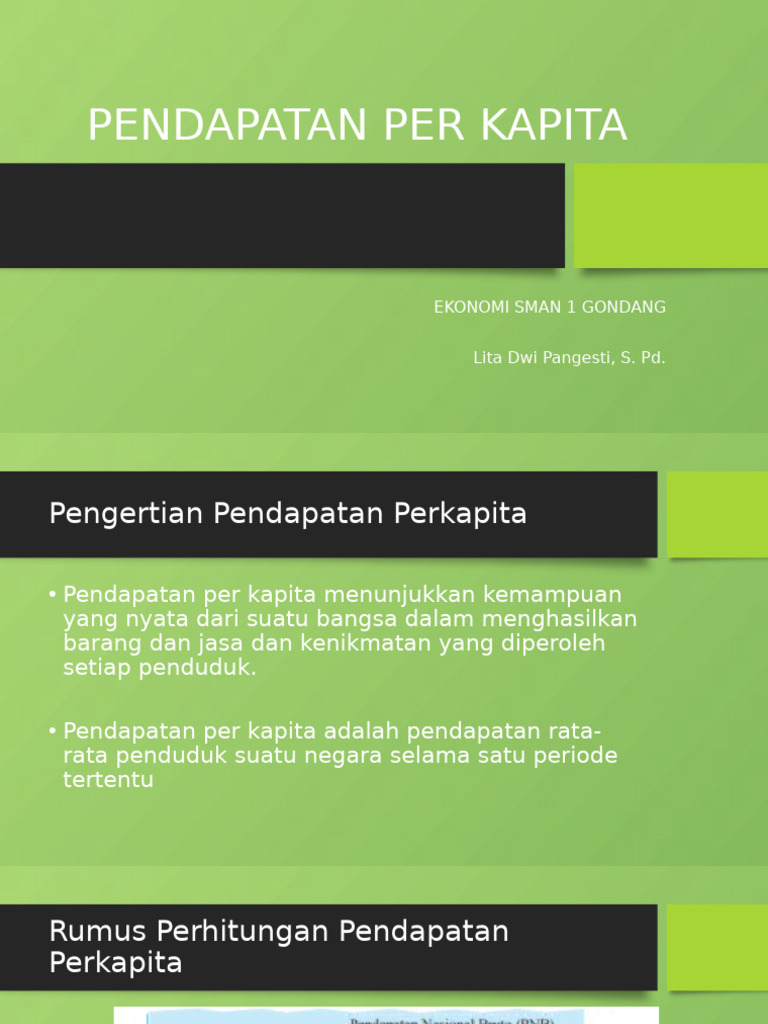Pendapatan Per Kapita | PDF