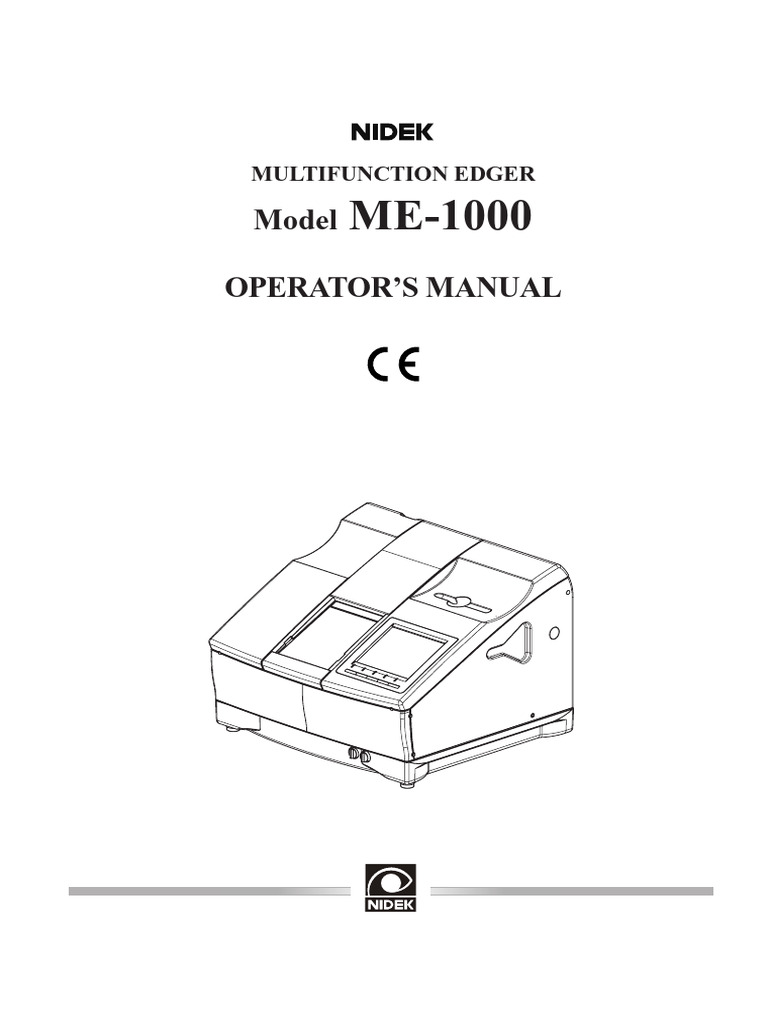 Nidek-Santinelli ME-1000 OME H | PDF
