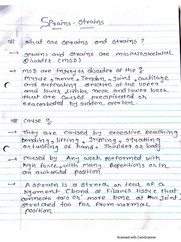 Sprain and Strains | PDF