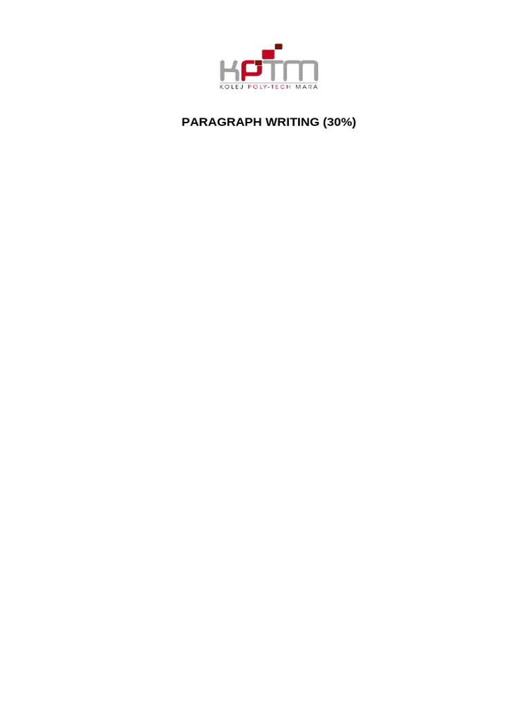 PARAGRAPH WRITING ASSESSMENT Verified | PDF