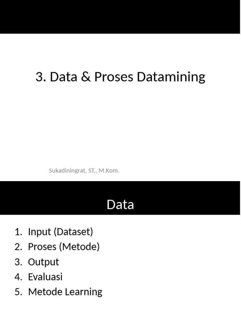 Data & Proses Datamining | PDF