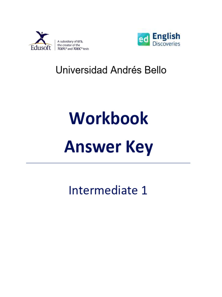 Intermediate 1 - Workbook Answer Keys - All Units | PDF