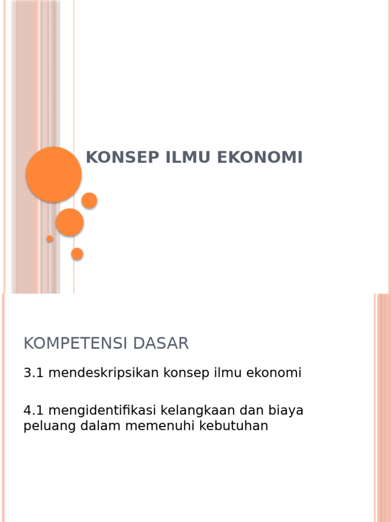 Konsep dan Definisi Ilmu Ekonomi | PDF