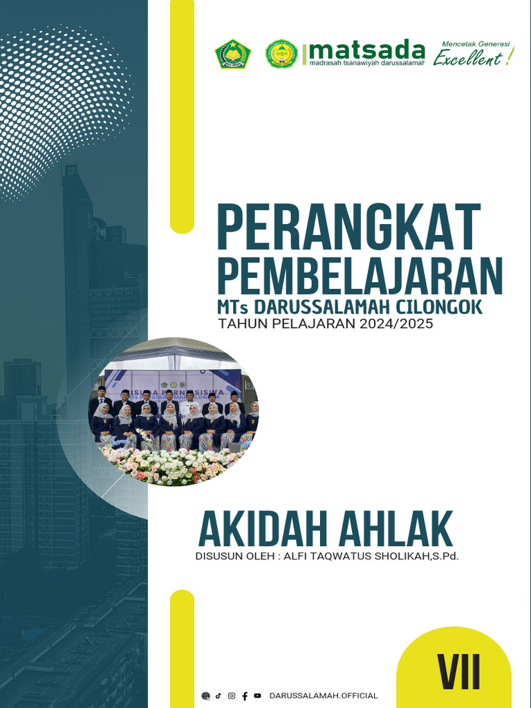 Cover Modul Ajar Kurmer Matsada 24 AKIDAH AKHLAK | PDF