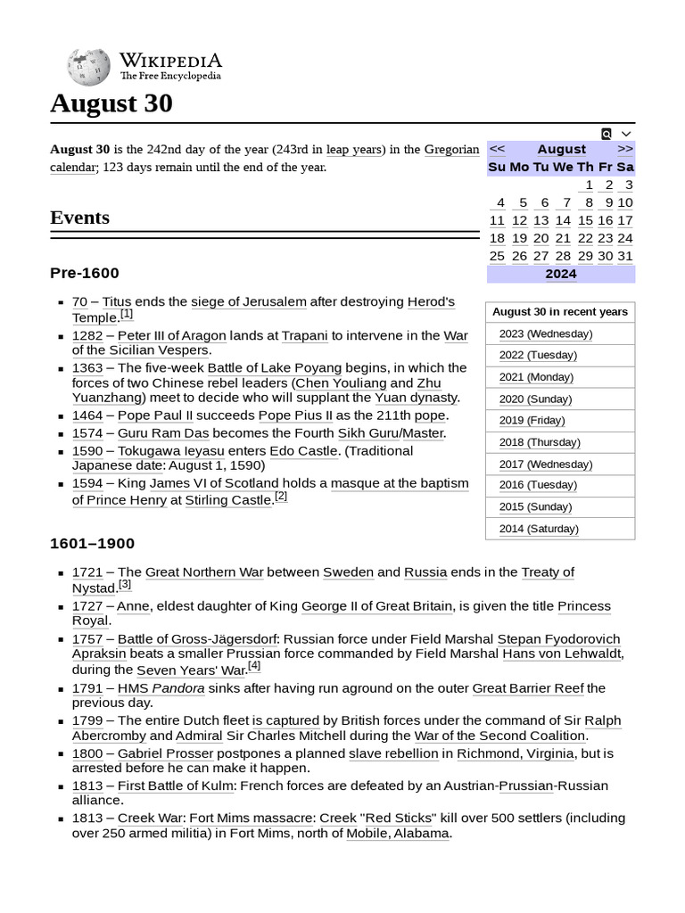 August 30 | PDF