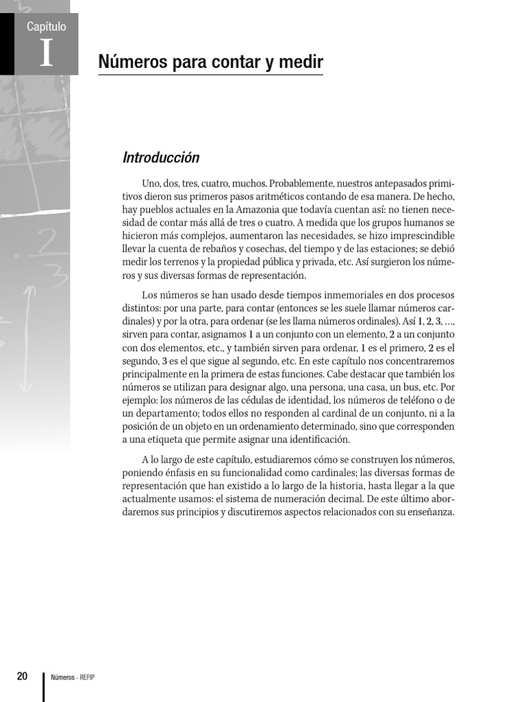 Números para Contar y Medir - Ebr Matemática | PDF