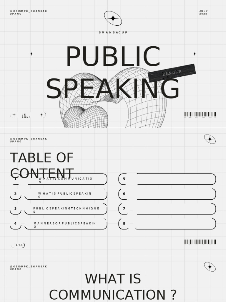 Public Speaking Presentation | PDF