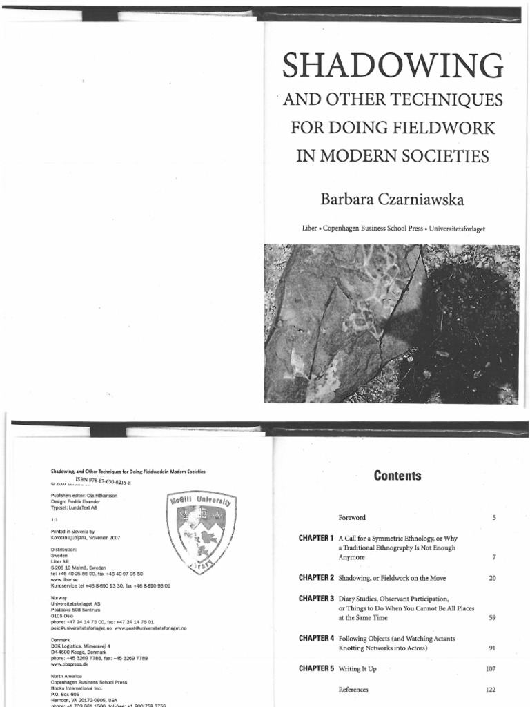Czarniawska 2007 Shadowing | PDF