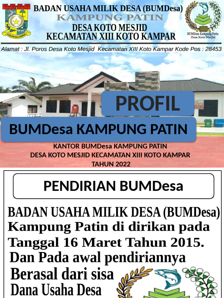 Presentasi Profil BUMDesa Tahun2022 | PDF