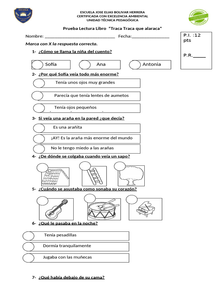 PRUEBA Traca Traca Que Alaraca | PDF
