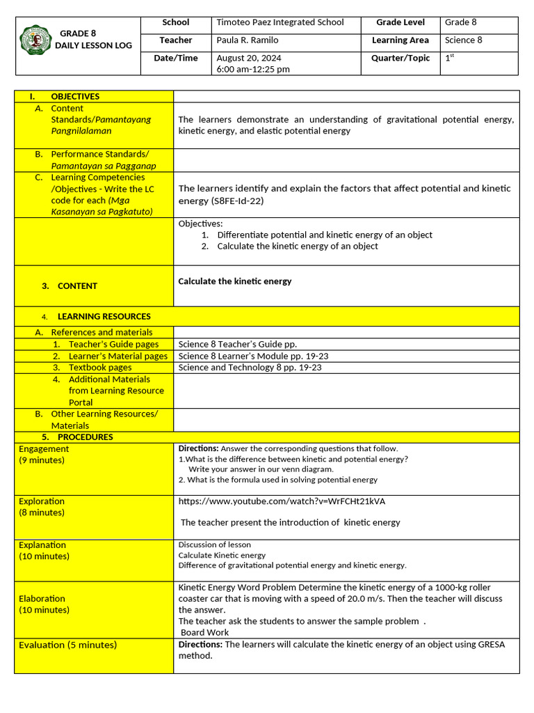 DLL3-G8 Q1 - August 19, 2024 | PDF