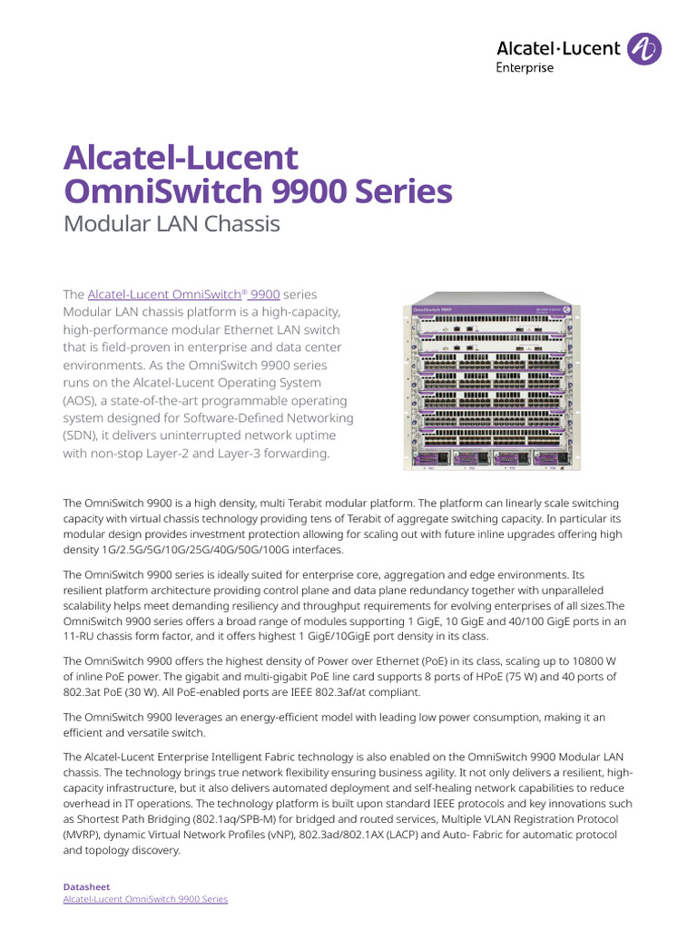 omniswitch-9900-modular-lan-chassis-datasheet-en | PDF