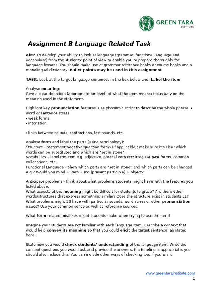 Module 4-Assignment B Language Related Task-2 | PDF