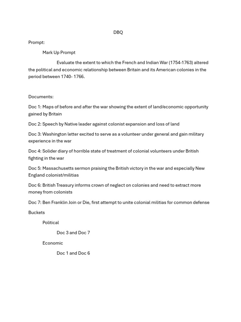 DBQ Outline and Example | PDF