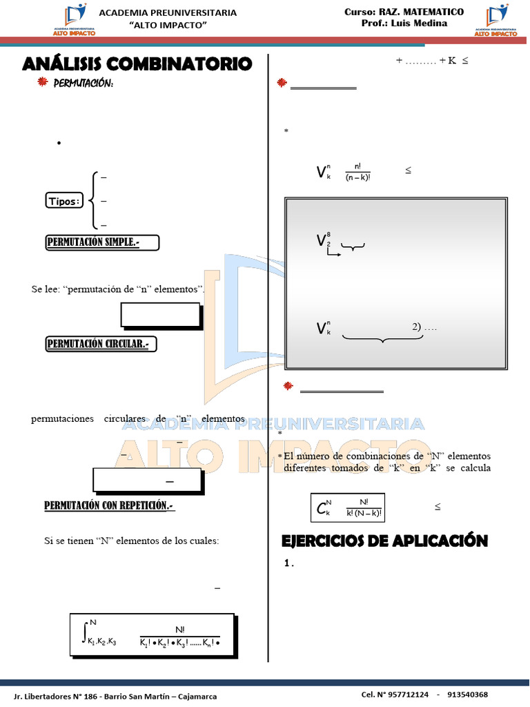 Análisis Combinatorio | PDF
