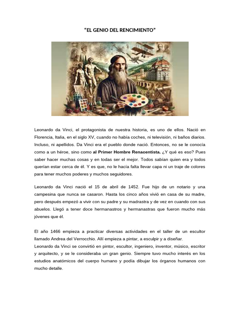 El Genio Del Renacimiento | PDF