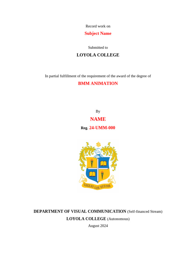 Assignment Front Page | PDF