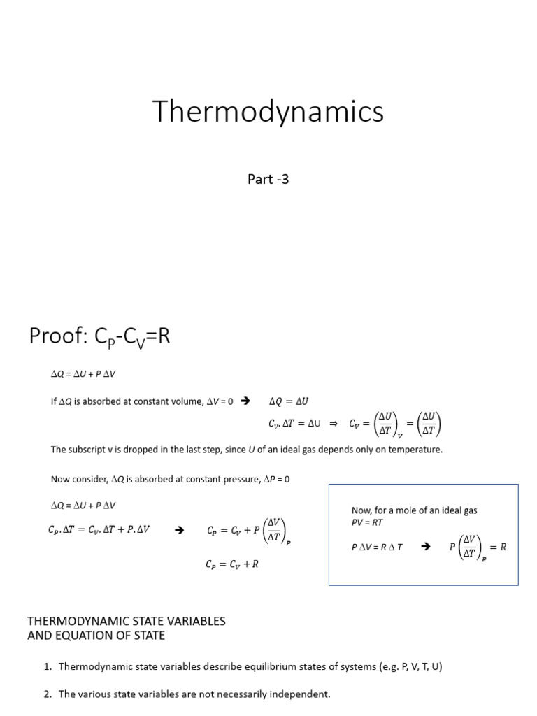 Thermodynamics - part 3 | PDF