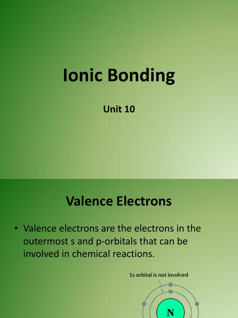 Ionic Bonding: Unit 10 | PDF | Ion | Ionic Bonding