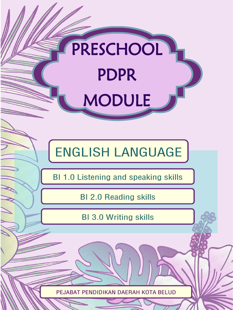 Preschool English Language Module PPDKB | PDF