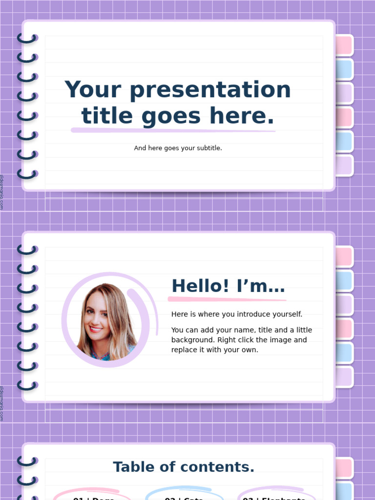 Pastel Notebook SlidesMania | PDF