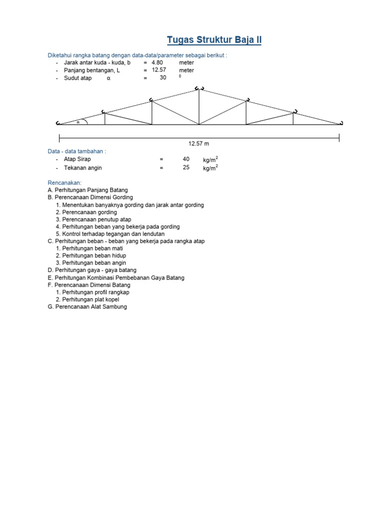 Perhitungan Kuda Atap | PDF