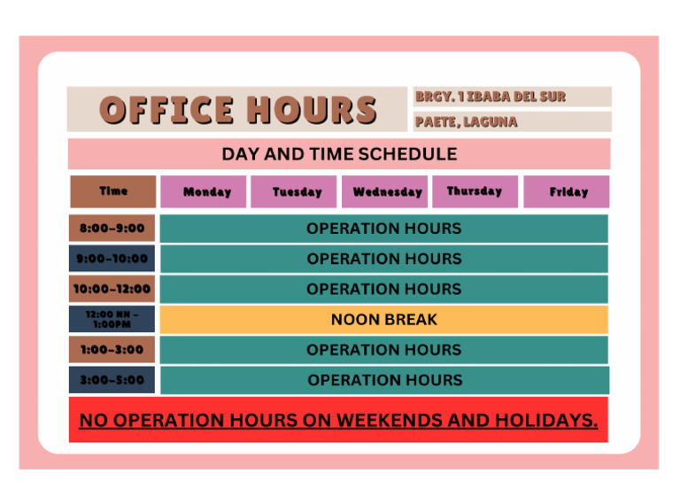 Sticker - Office Hours | PDF