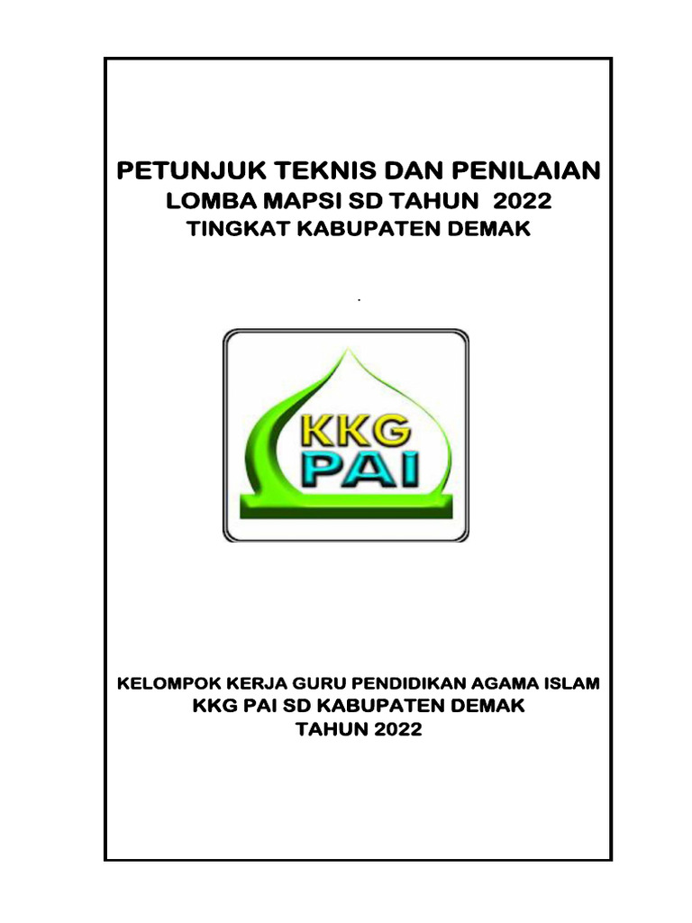 Juknis Mapsi Kab 2022 Fix. | PDF