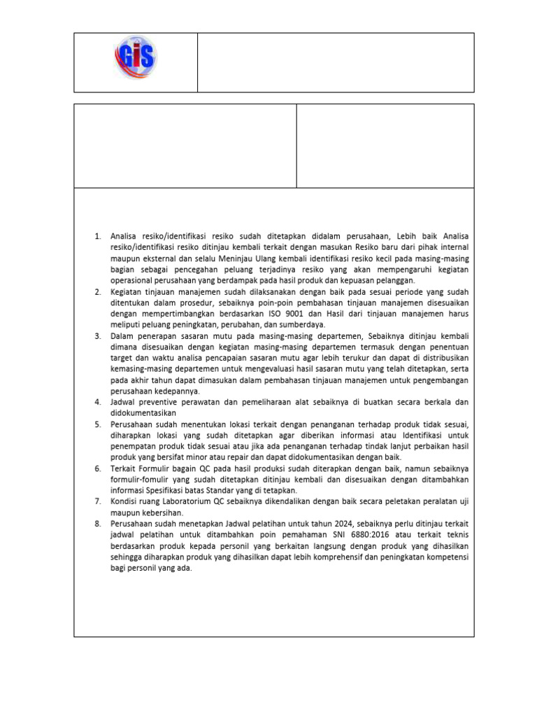 Fr.8601-Laporan Observasi ISO | PDF