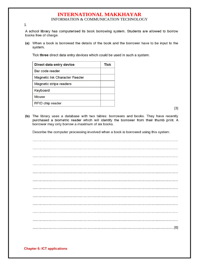 Chapter 6 ICT Applications | PDF
